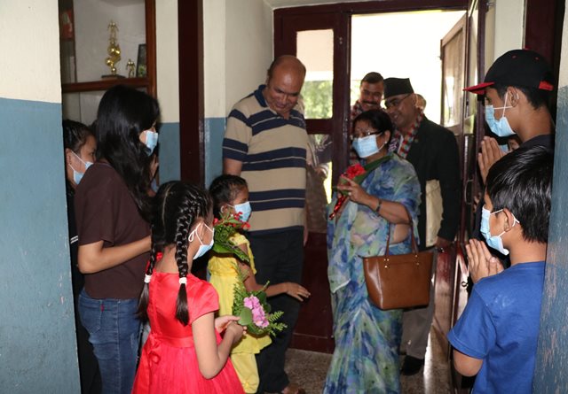 First lady of Nepal visits SOS Children’s Village Sanothimi - SOS ...